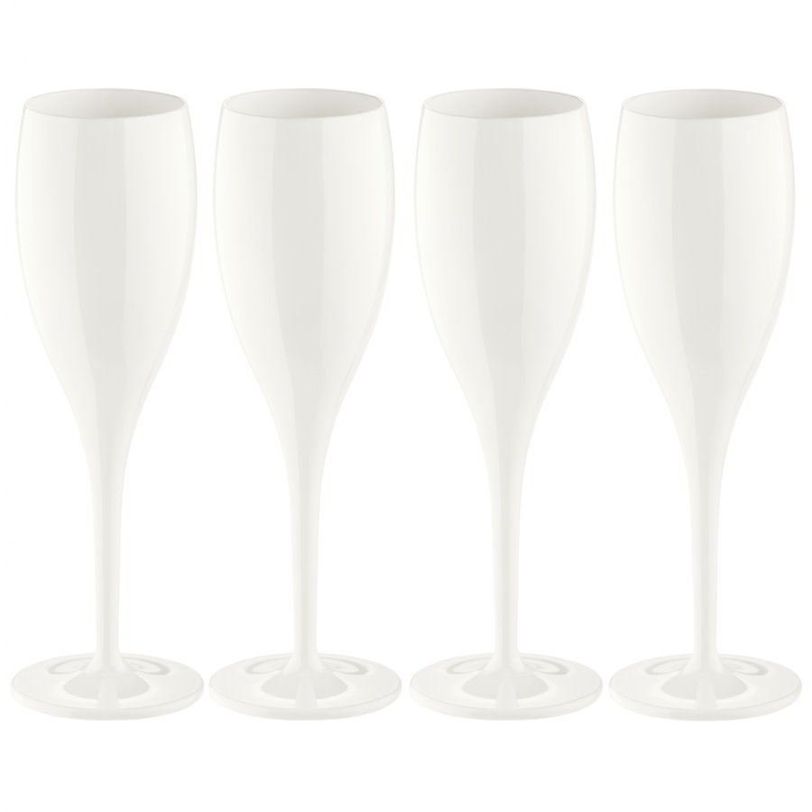 Sklenice Koziol plastové bílé na sekt plastová set/4ks 100ml | Maxidesign Sklenice Koziol plastové bílé na sekt plastová set/4ks 100ml | Maxidesign